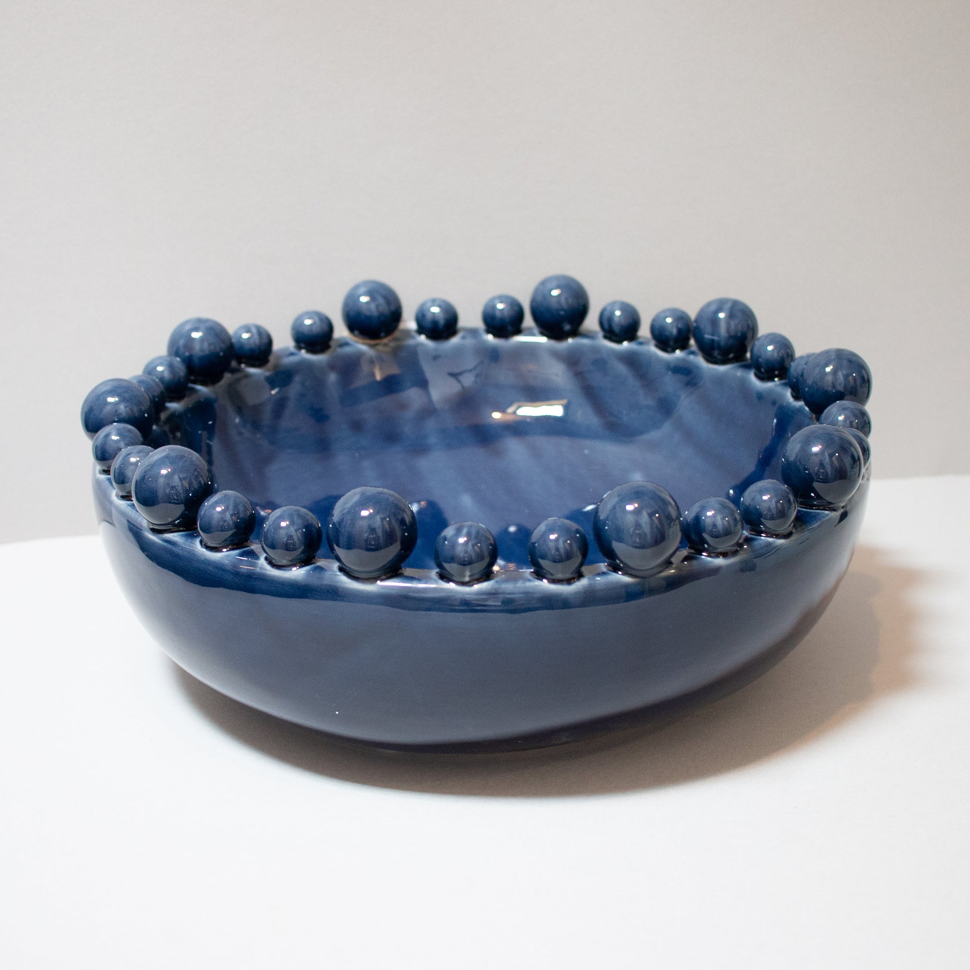 Dark Blue Bobble Edged Bowl – Hush Living